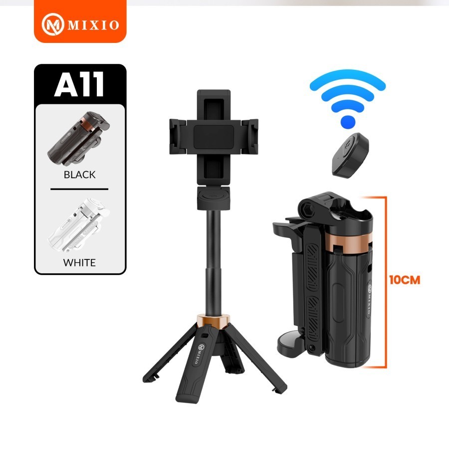 Jual MIXIO A11 Super Mini Tripod Tongsis Mini Selfie Stick Remote ...