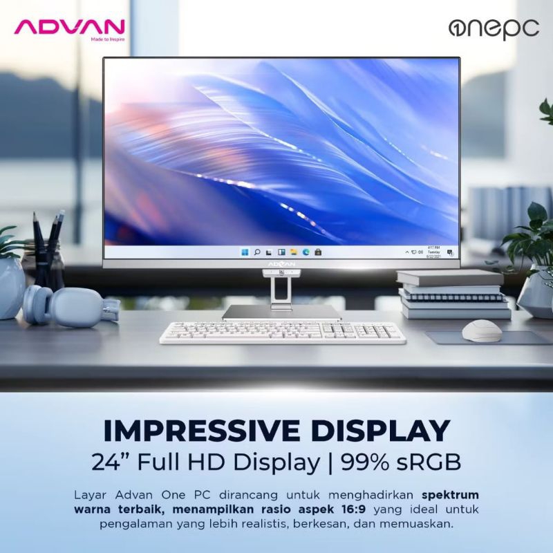 Jual ADVAN ALL IN ONE PC AIO ONE PC RYZEN 5 3500U 32GB 512SSD W11 ...