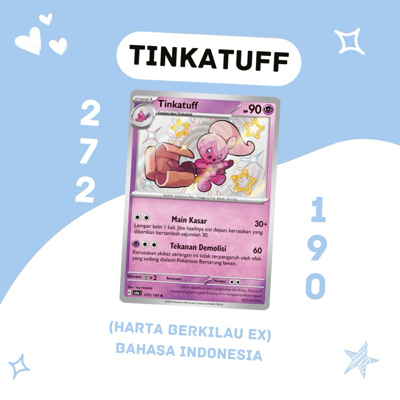 Jual Tinkatuff Baby Shiny S SV4A 272/190 Pokemon TCG Indonesia | Shopee Indonesia