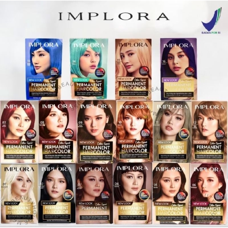 Jual Implora New Hair Color,Cat Rambut Semir Rambut Pewarna Rambut ...