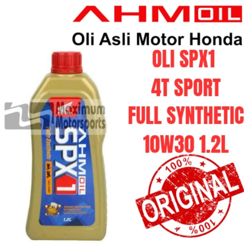 Jual AHM Oil SPX-1 - 4T - 1.2L - 10W30 - FULL SYNTHETIC - ORIGINAL ...