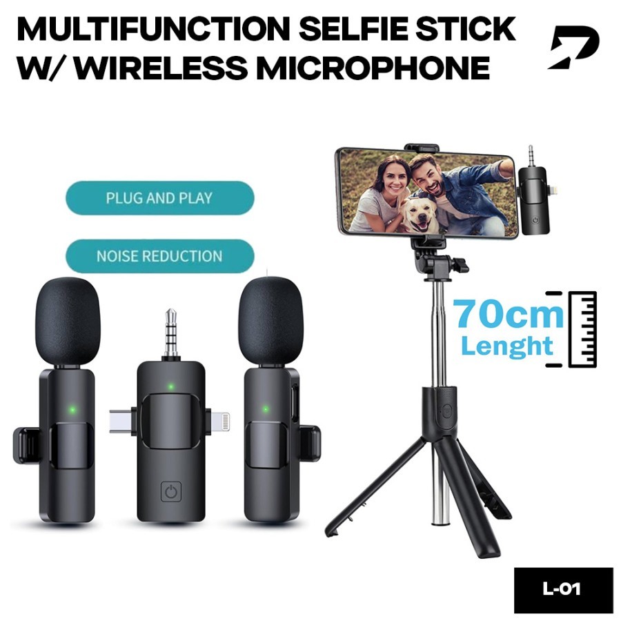 Jual MULTIFUNCTIONAL SELFIE STICK TRIPOD WITH WIRELESS CLIP ON ...