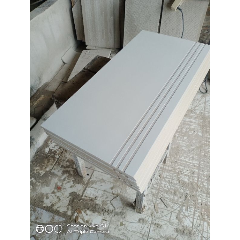 Jual granit tangga putih polos glosi 30x60 step nosing custom ukuran ...