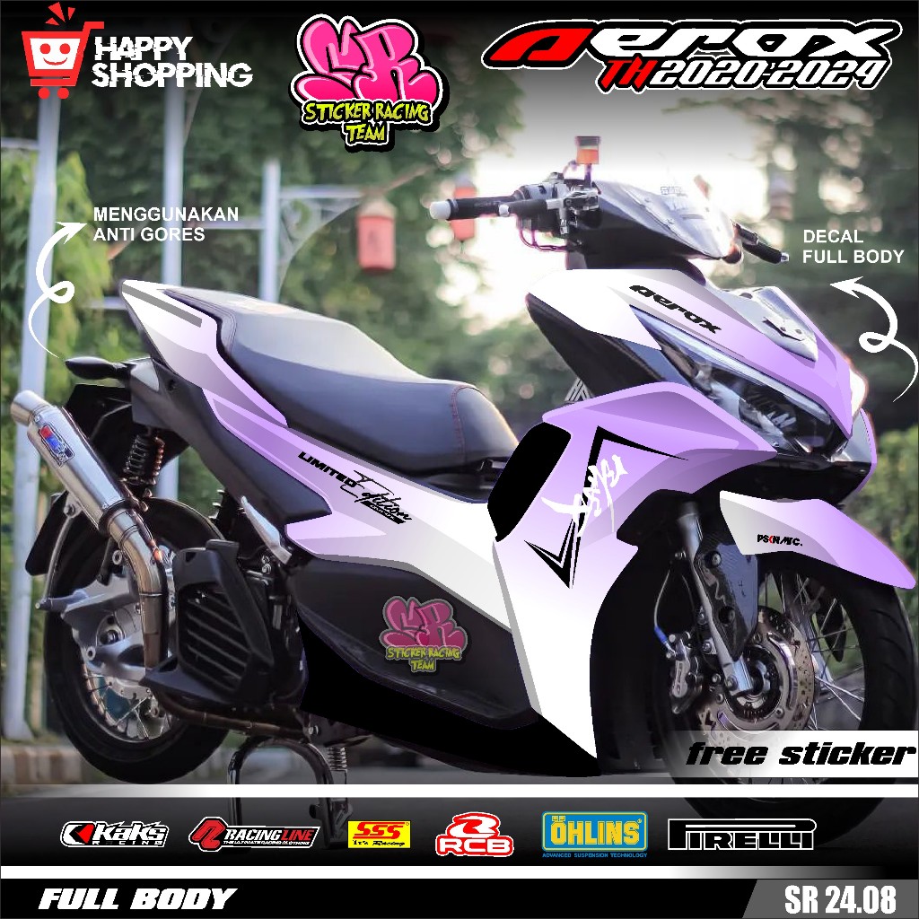 Jual COD Sticker Decal Full Body Yamaha Aerox 155 New Connected Cyber ...