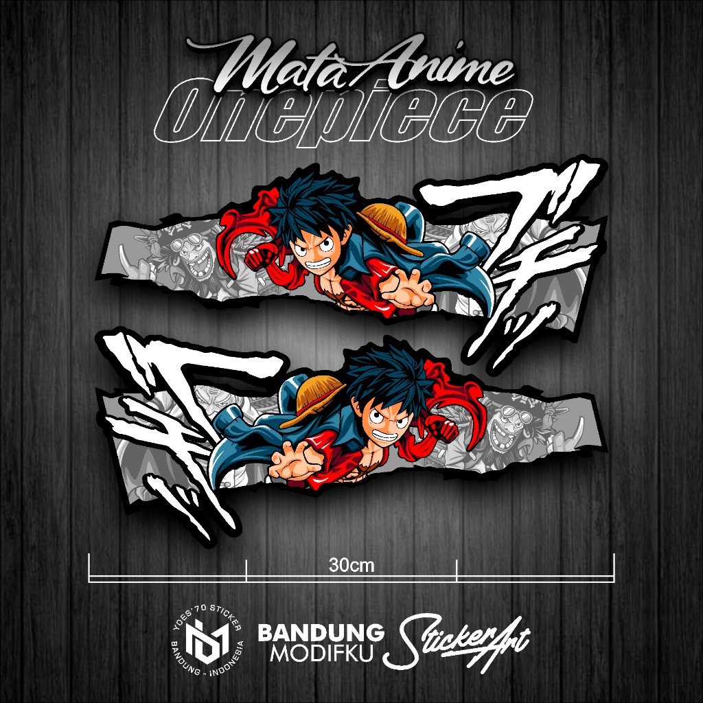 Jual STICKER MATA ANIME / STIKER / ONEPIECE - 1 / DECAL MATA KIRI KANAN ...