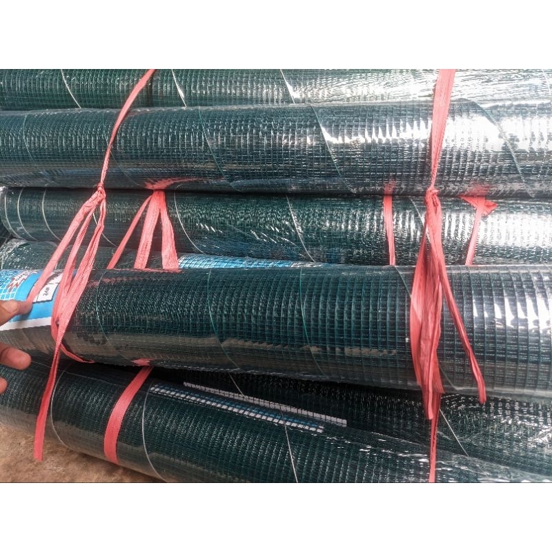Jual kawat ram loket pvc hijau1/4 inch, 1/2inch kawat pvc, kawat loket ...