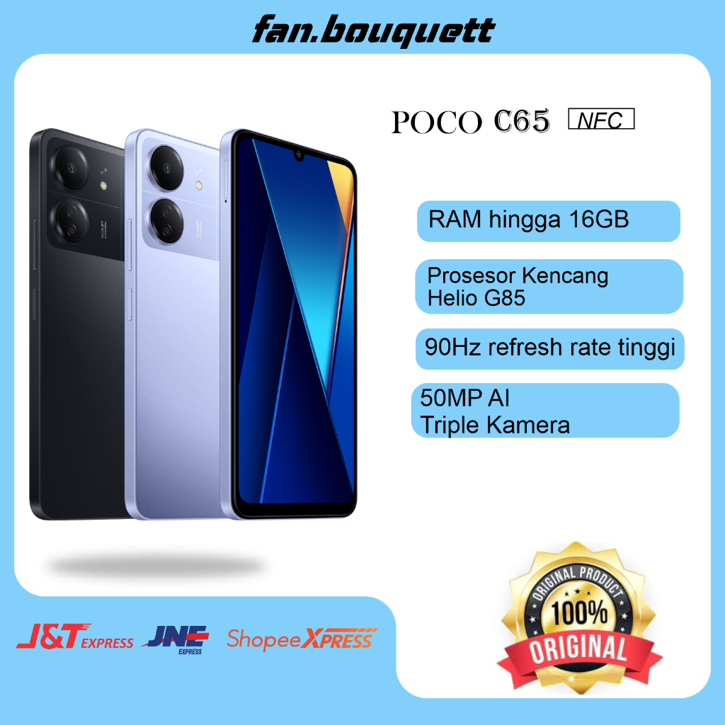 Jual POCO C65 NFC 6/128 GB Garansi Resmi | Shopee Indonesia