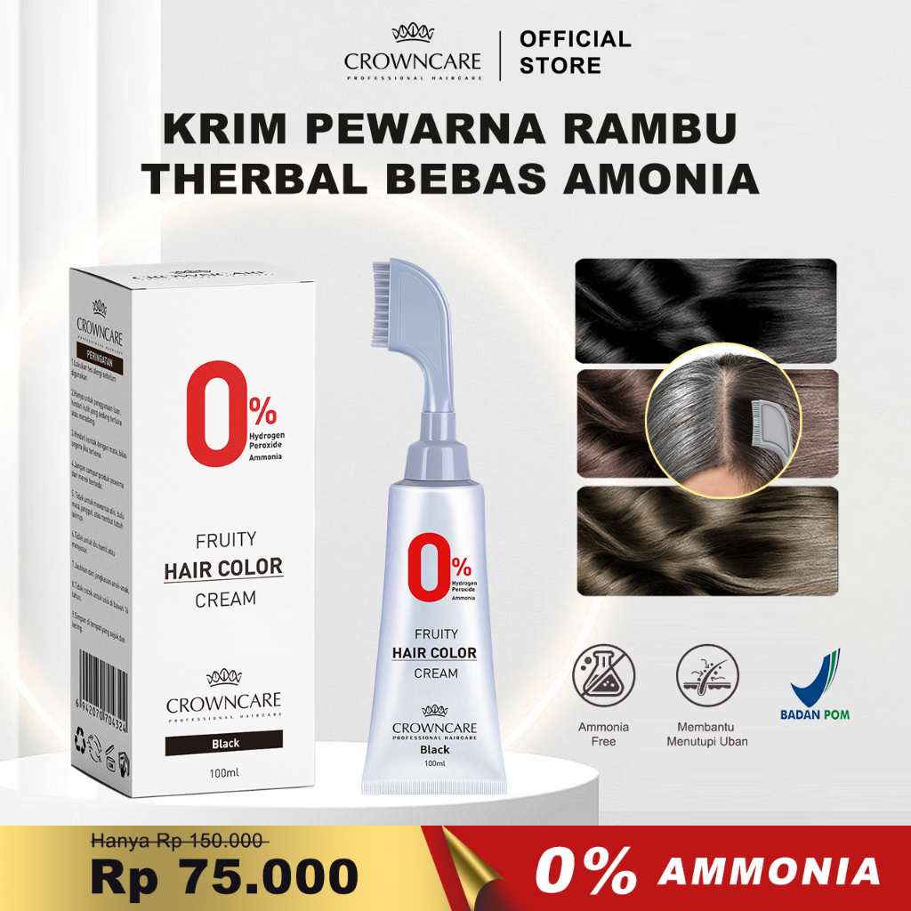 Jual Crowncare Pewarna Rambut - Hair Coloring Cream Alami | Pewarna ...