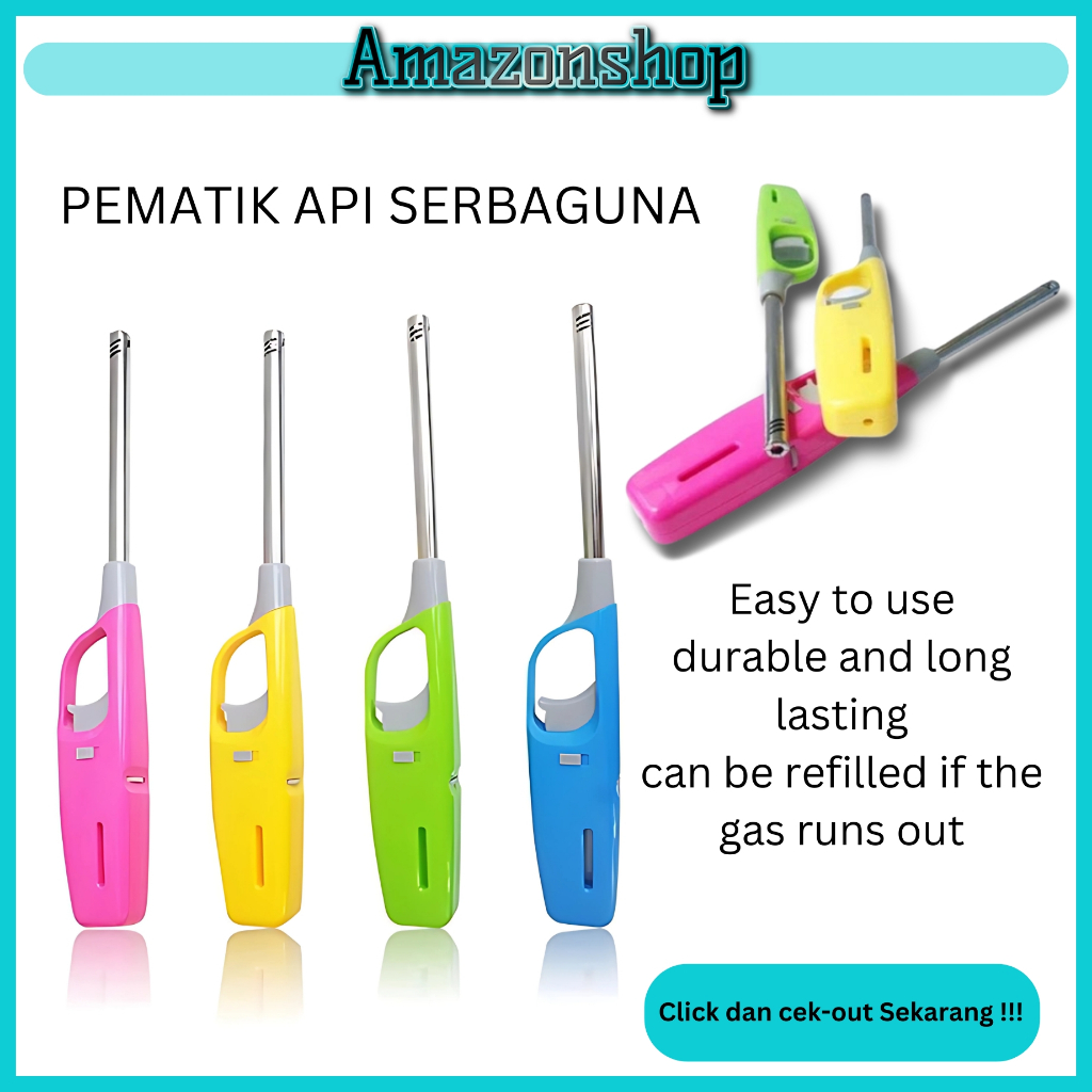 Jual (LC) Pematik Gas Korek Api Panjang / Lighter Pematik Gas Korek Api ...