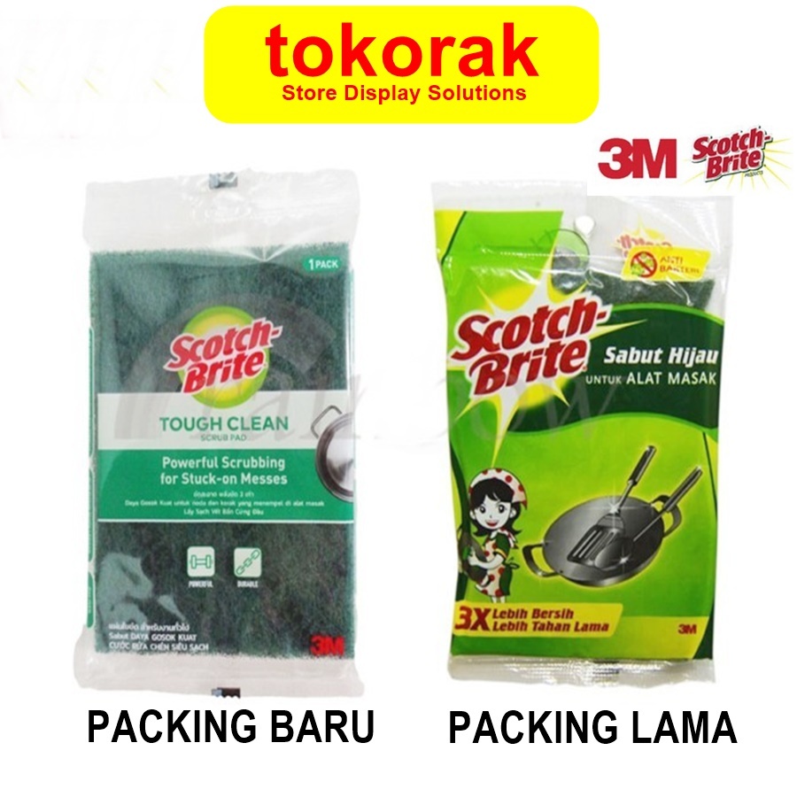 Jual SCOTCH BRITE 3M SABUT CUCI PIRING SABUT HIJAU ID 10 PAD ID10 ...