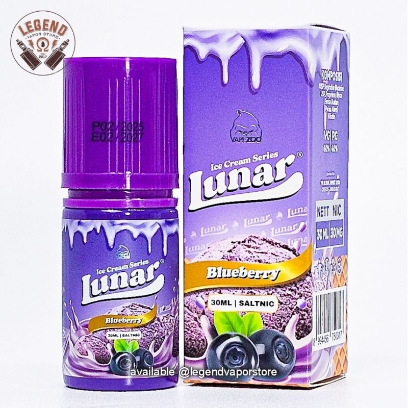 Jual SALT NIC - LIQUID LUNAR Blueberry Ice Cream 30ML 30MG AUTHENTIC ...