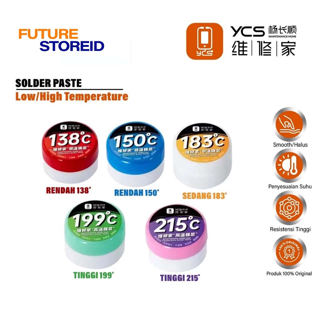 Jual YCS Soldering Paste Customized 138C 150C 183C 199C 215C - Solder ...