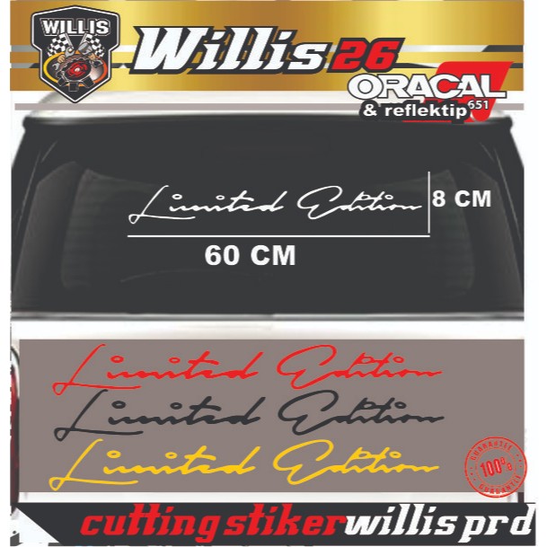 Jual sticker stiker cutting jeep katana ferosa jimny limited edition ...
