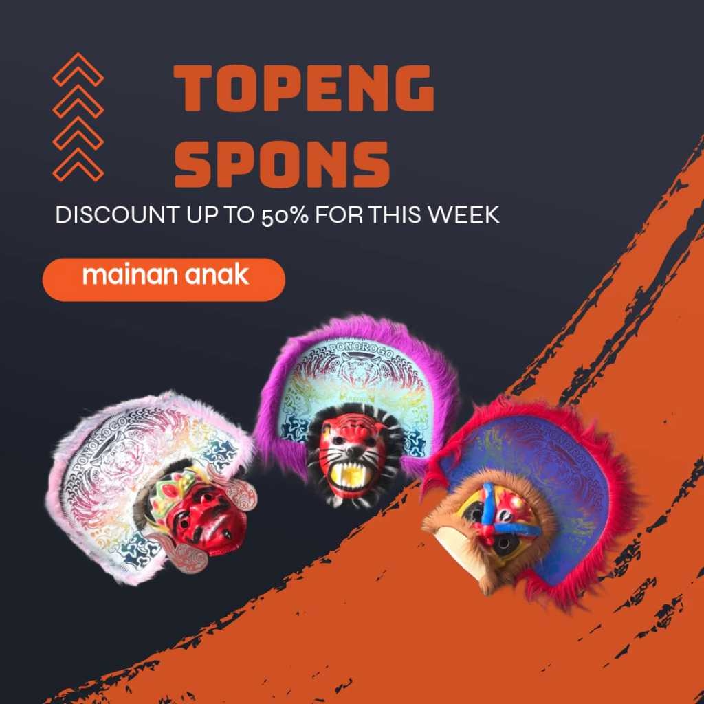 Jual Topeng Spons / spon mini harimau , reog ponorogo , penari maianan ...