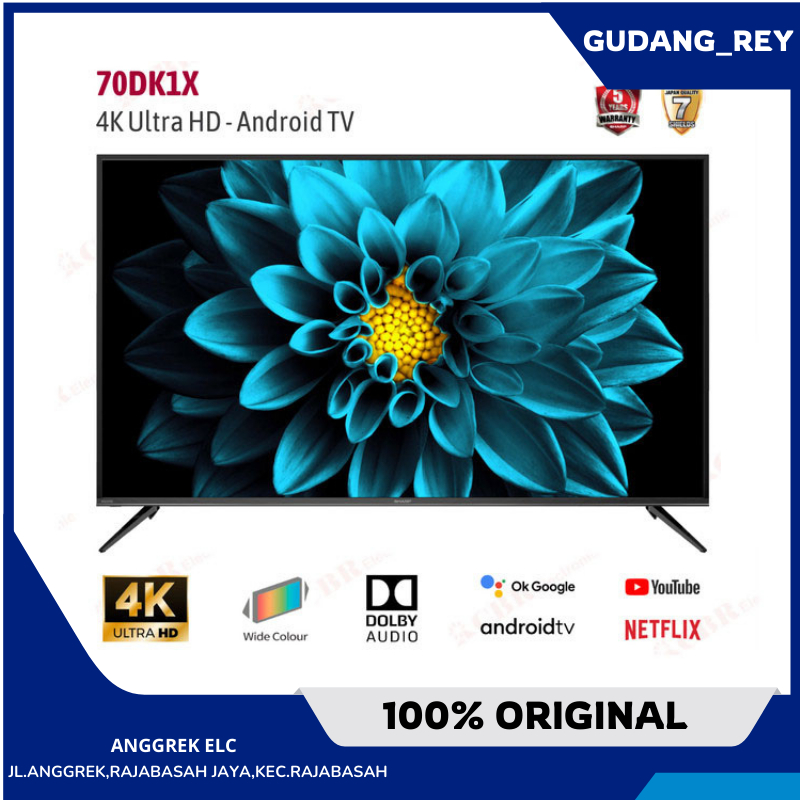Jual SHARP 4T-C70DK1X 4K UHD SMART ANDROID TV 70 Inch 4TC70DK1X GARANSI ...