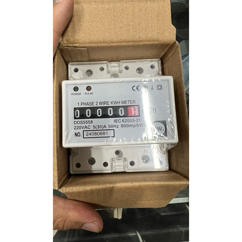 Jual KWH / Energy / Energi meter meteran Analog Analogue 1 Phase 1P 2 wire | Shopee Indonesia