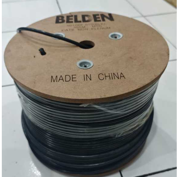 Jual kabel LAN ftp cat 6 belden outdoor hitam 1 roll 305 meter | Shopee ...