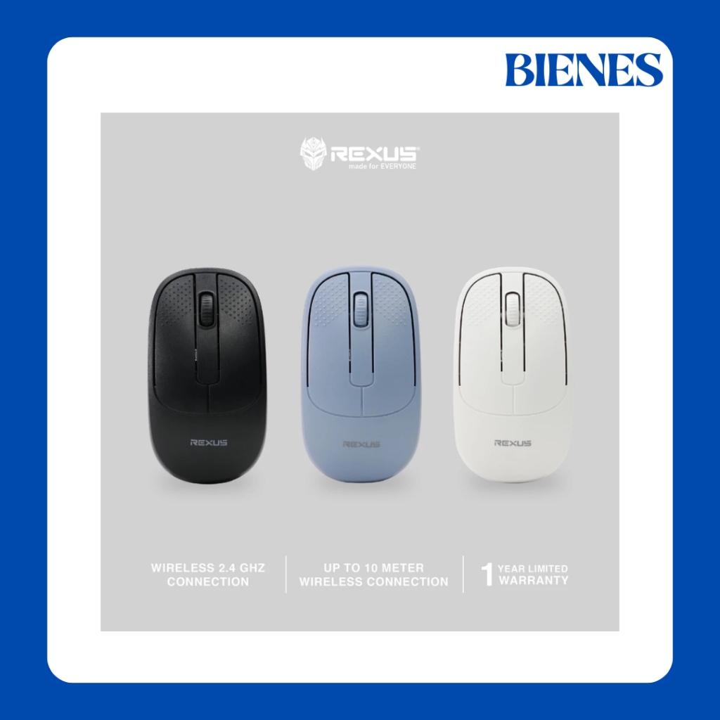 Jual REXUS x Bienesstuff - Mouse Wireless Office Q5 Silent Click ...