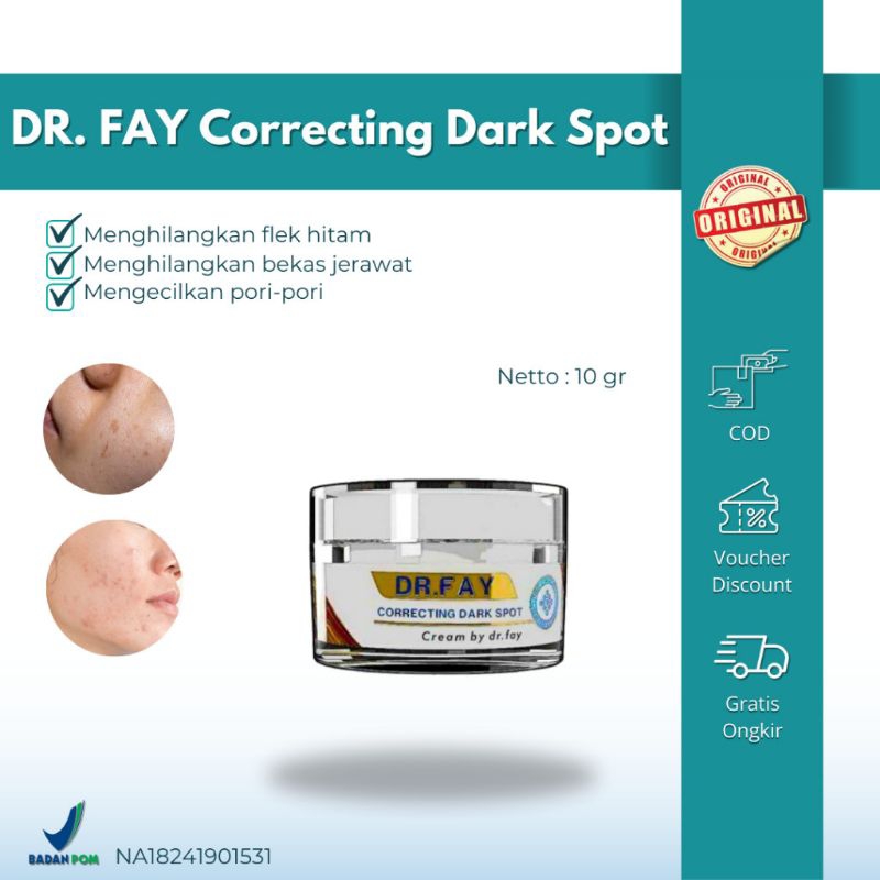 Jual DR FAY CREAM ORIGINAL PENGHILANG BOPENG FLEK HITAM JERAWAT & BEKAS ...