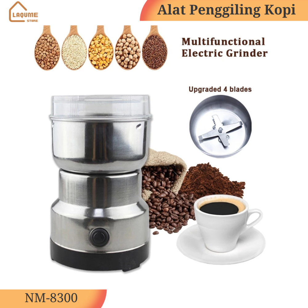 Jual Coffee Grinder Electric 4 Mata Pisau Alat Penggiling Bumbu/Blender ...
