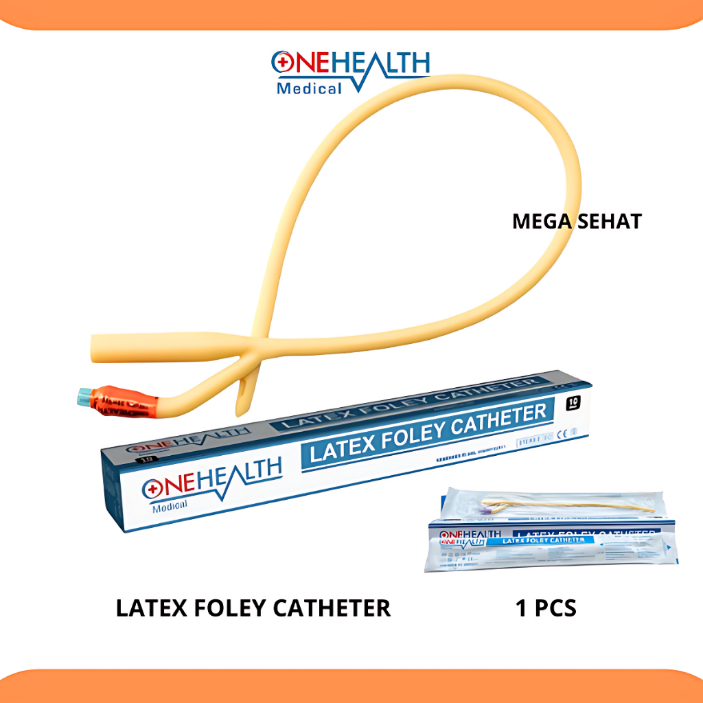 Jual OneHealth Selang latex Foley Kateter Urine Pria Silicone 2 Way ...