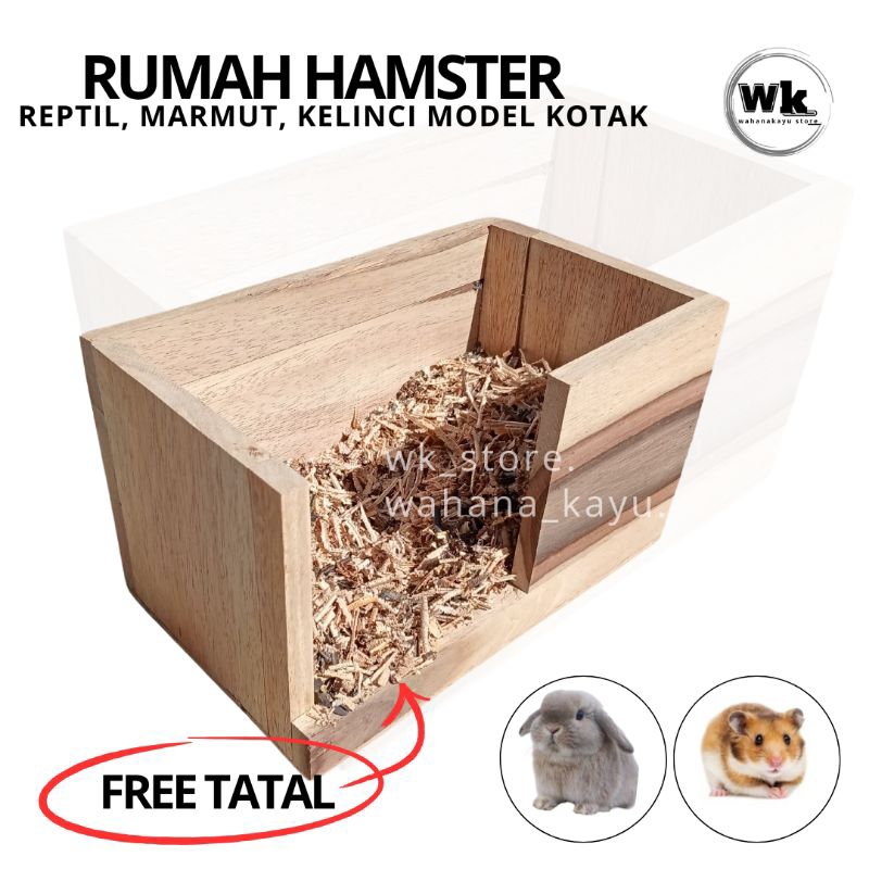 Jual RUMAH HAMSTER KAYU FREE TATAL | KANDANG LANDAK MINI MARMUT KELINCI HAMSTER | Shopee Indonesia