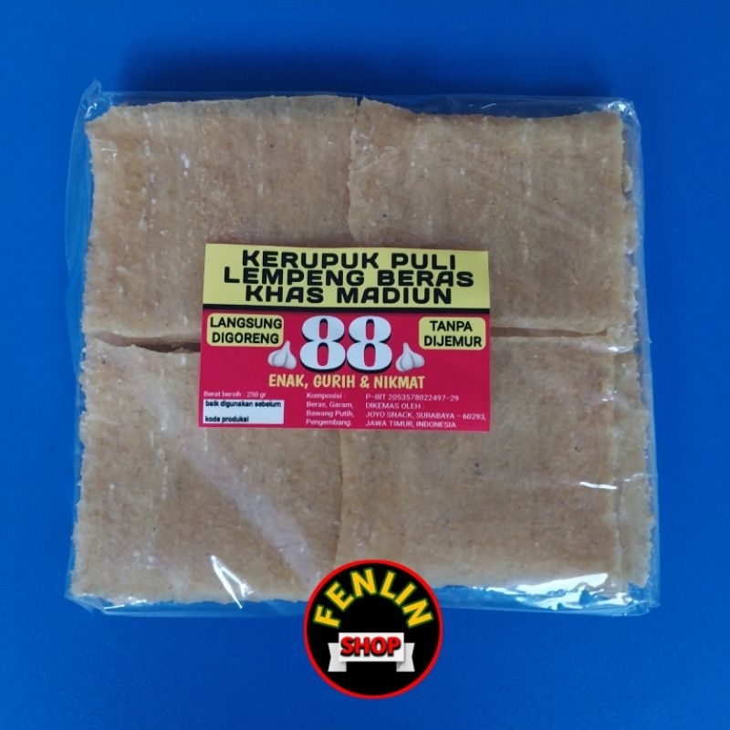Jual KERUPUK PULI LEMPENG BERAS CAP "88" KHAS MADIUN ( 250 GR ...
