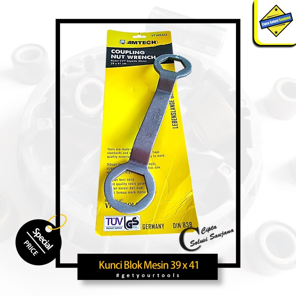 Jual AMTECH KUNCI KOPLING CVT 39 x 41 MATIC KUNCI PAS BLOK MESIN MUR BAUT RING KAMPAS GANDA ...