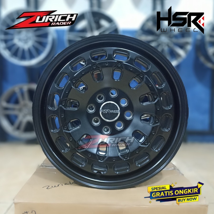 Jual Velg Monoblock R16 HSR Myth 07 Pcd 4x100 4x114 Black Buat Mobil ...