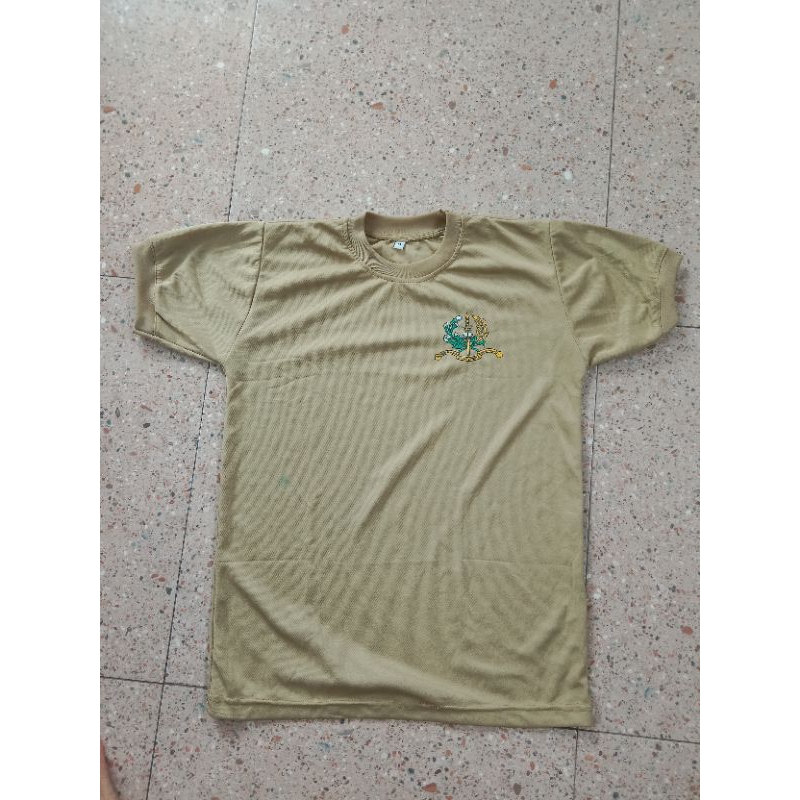 Jual Kaos Coklat Olahraga/Daleman Baju PDH Taruna Akmil Akademi Militer Asli Jatah | Shopee ...