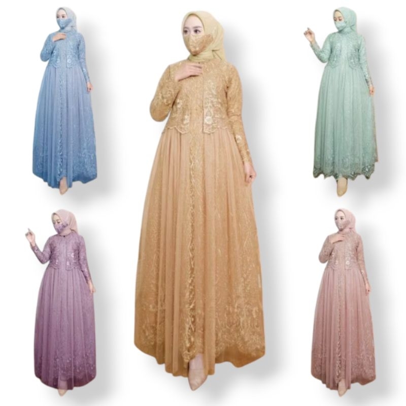 Jual (MODEL BARU)GAMIS SATIN ROMPI BUSUI/SIZE S-M,L,XL,XXL/GAMIS MODEL ...