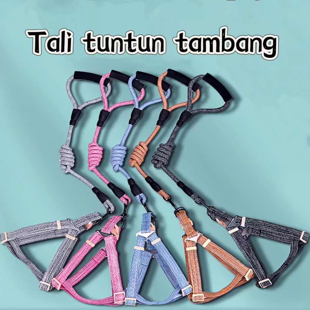 Jual [HACIKO PETSHOP] Set Tali Tuntun Hewan Anjing Kucing Tambang Kuat ...