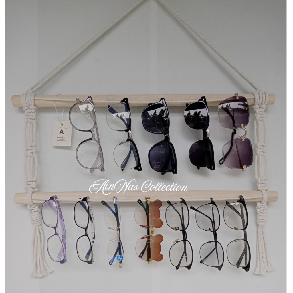 Jual Rak Kacamata Gantung / Display Kacamata / Gantungan Macrame Susun ...