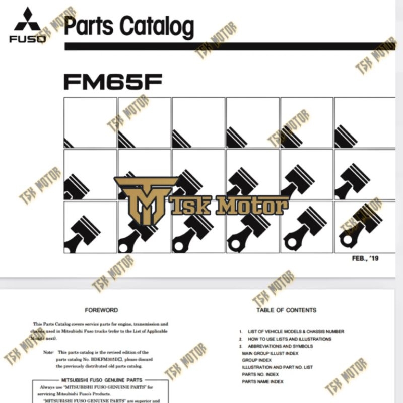 Jual parts catalog mitsubishi fuso fighter X FM65F euro4 2019 versi pdf | Shopee Indonesia