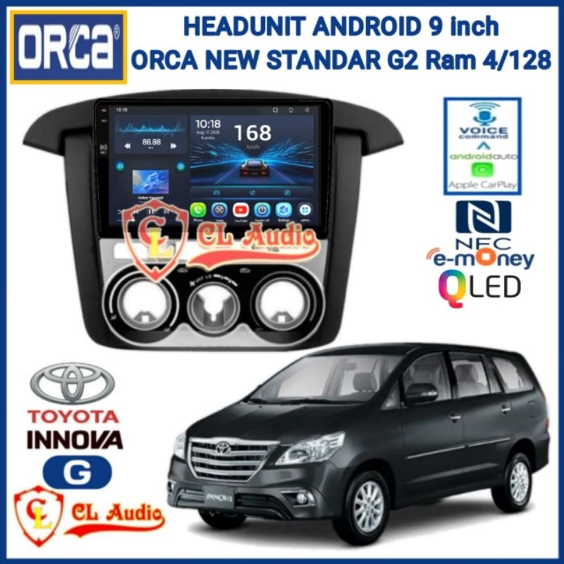 Jual Head Unit Android ORCA New Standar 9 Inch Innova 2012-2015 Type G ...