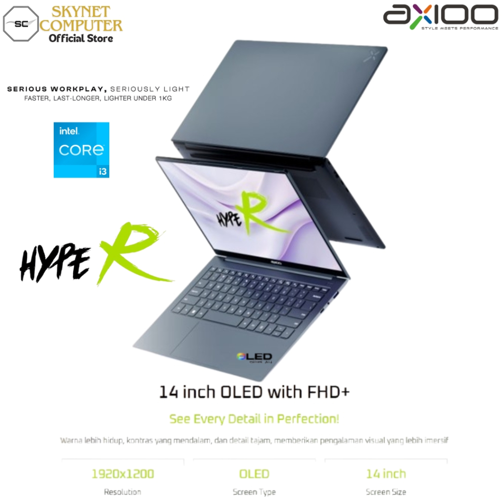 Jual AXIOO HYPE R3 OLED Intel Core i3 1215U RAM24GB SSD1TB 14'' Fhd+ ...