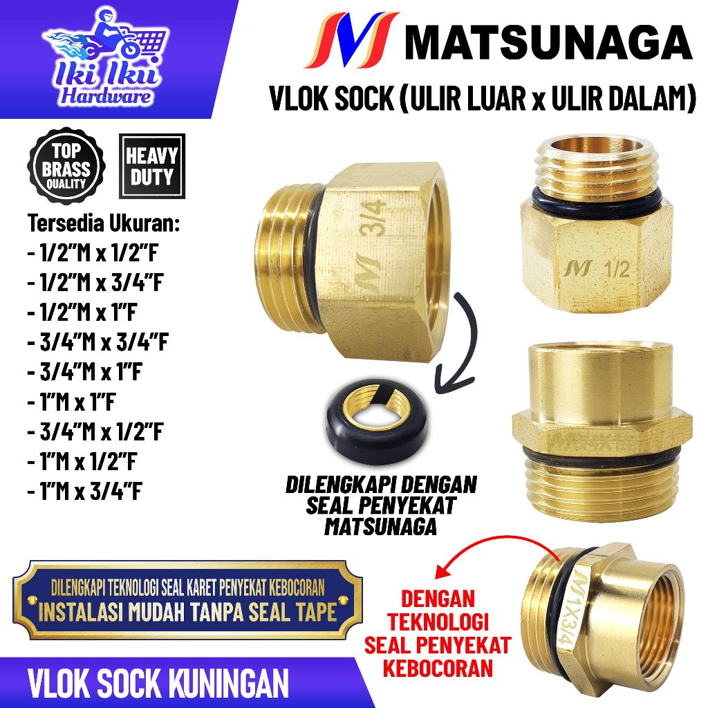 Jual Matsunaga Sambungan Vlock Sock Kuningan | Shopee Indonesia