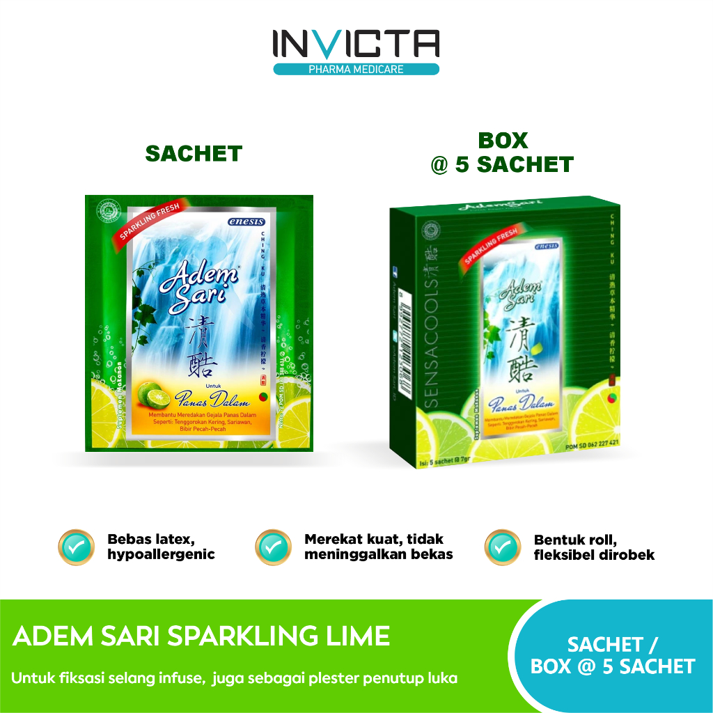 Jual Adem Sari Sparkling Lime (meredakan gejala panas dalam) | Shopee Indonesia