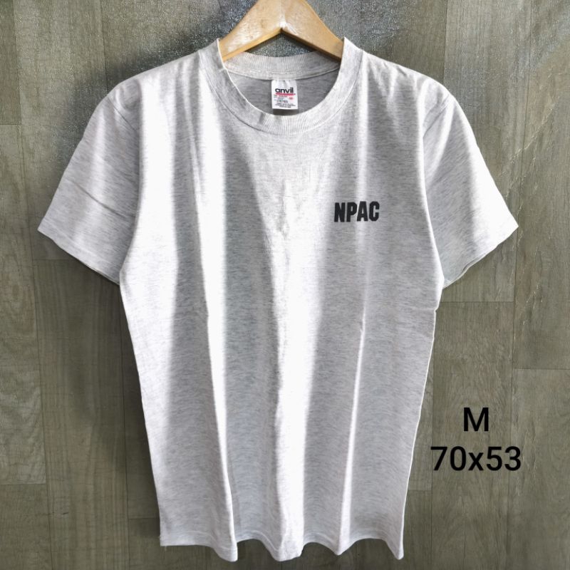 Jual Kaos T-Shirt Anvil Red NPAC Grey Second Branded | Shopee Indonesia