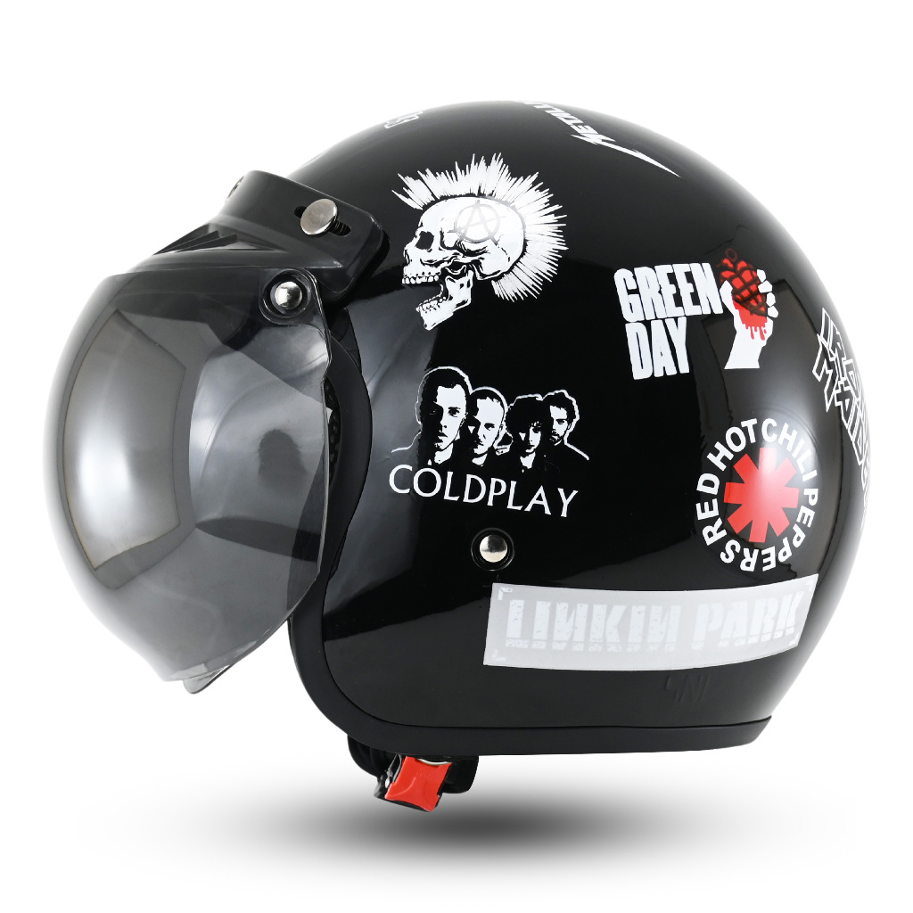 Jual Helm Rsix Bogo Dewasa Retro Kaca Flat New Cembung SNI | Shopee ...