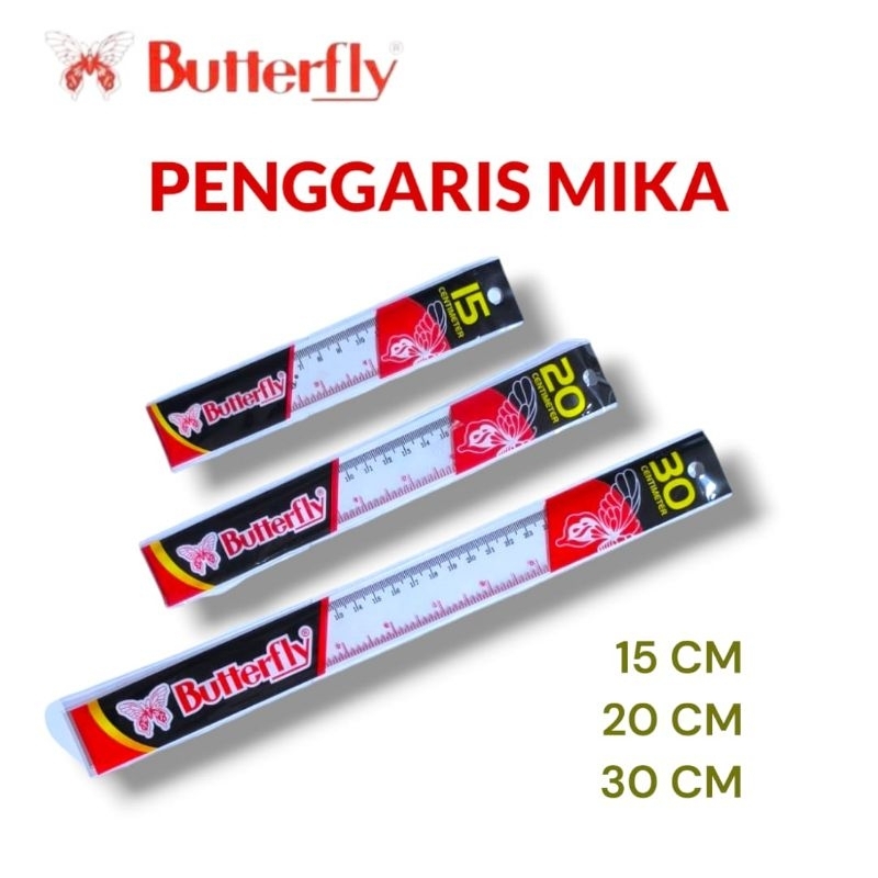 Jual Penggaris / Garisan Butterfly Mika | Shopee Indonesia