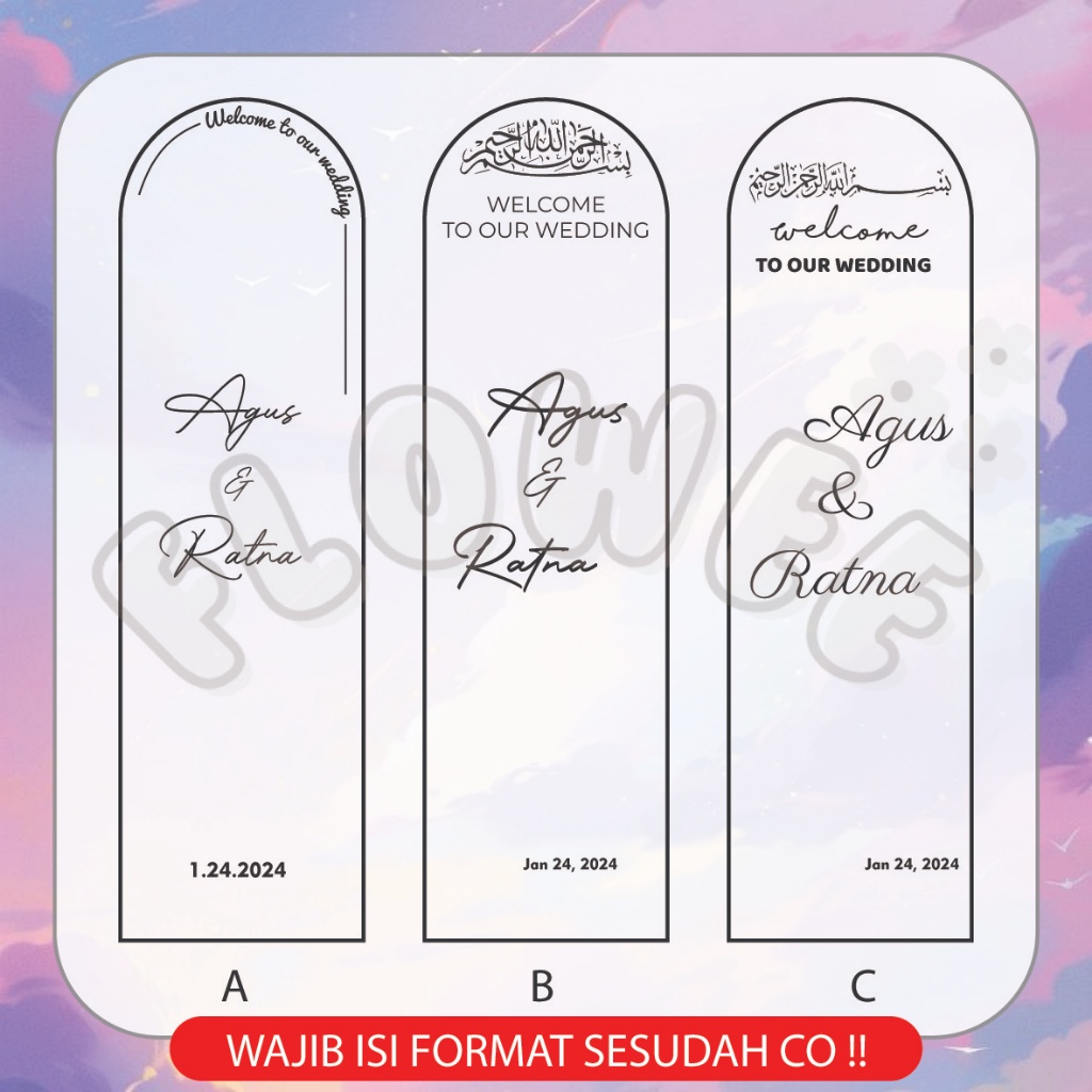 Jual Stiker cermin wedding, stiker kaca, stiker cermin lebar 40cm ...