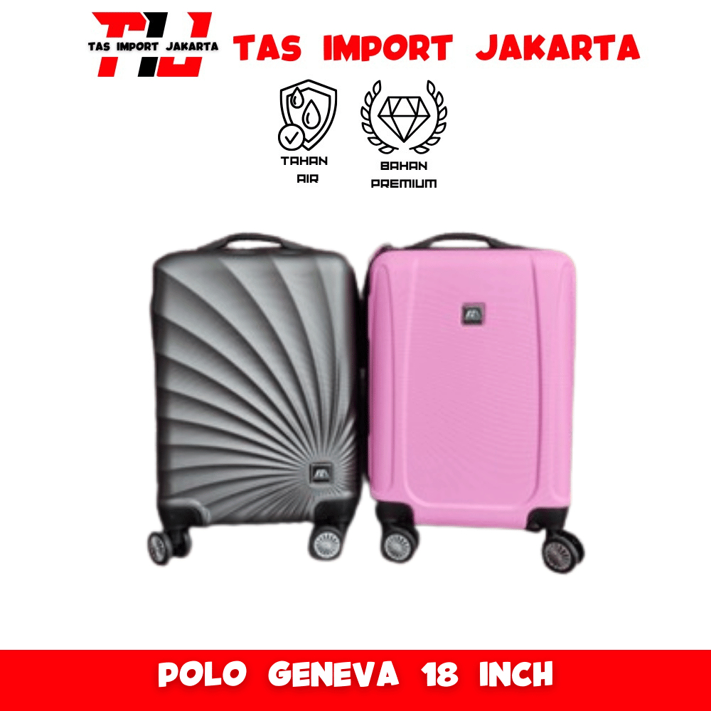 Jual Koper Fiber 18 inch Polo Geneva Hardcase ORI - kabin size | Shopee ...