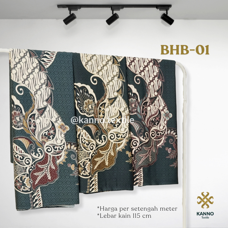 Jual KAIN BATIK HALUS SEMI SUTRA BHB01 MOTIF BUNGA LIRIS WARNA ABU ...