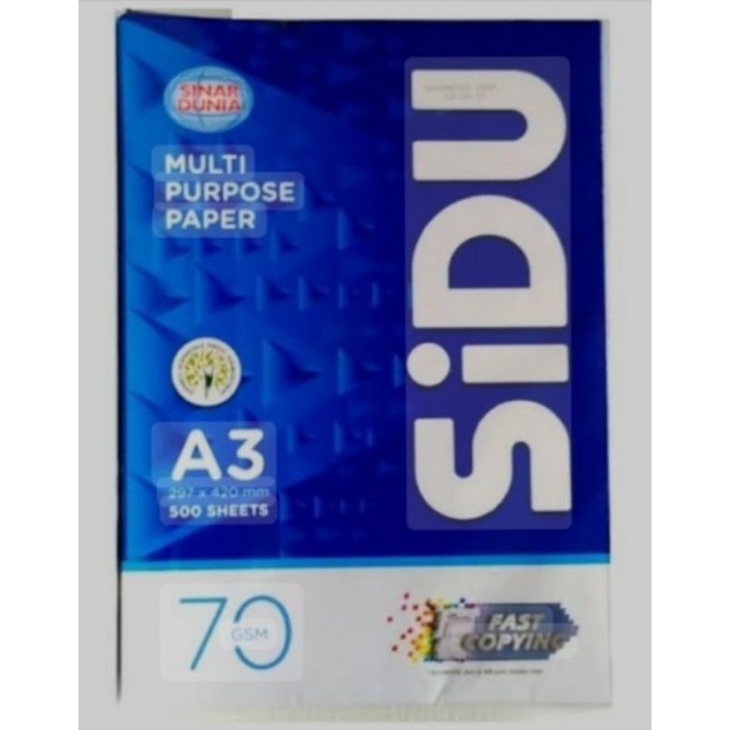 Jual 1 rim Kertas HVS A3 SINAR DUNIA 70 GSM, 500 lembar | Shopee Indonesia