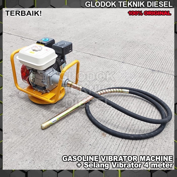 Jual Mesin Alat Rangka Vibrator Cor Beton Semen + Engine Bensin 6,5 HP ...