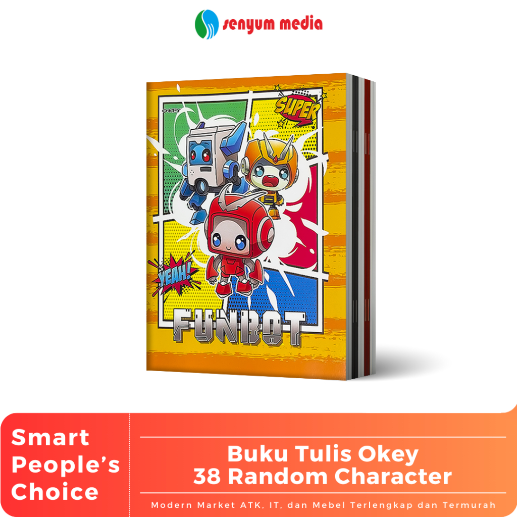 Jual Buku Tulis OKEY Oleh KIKY 38 Lembar Random Character (1 Pack Isi ...