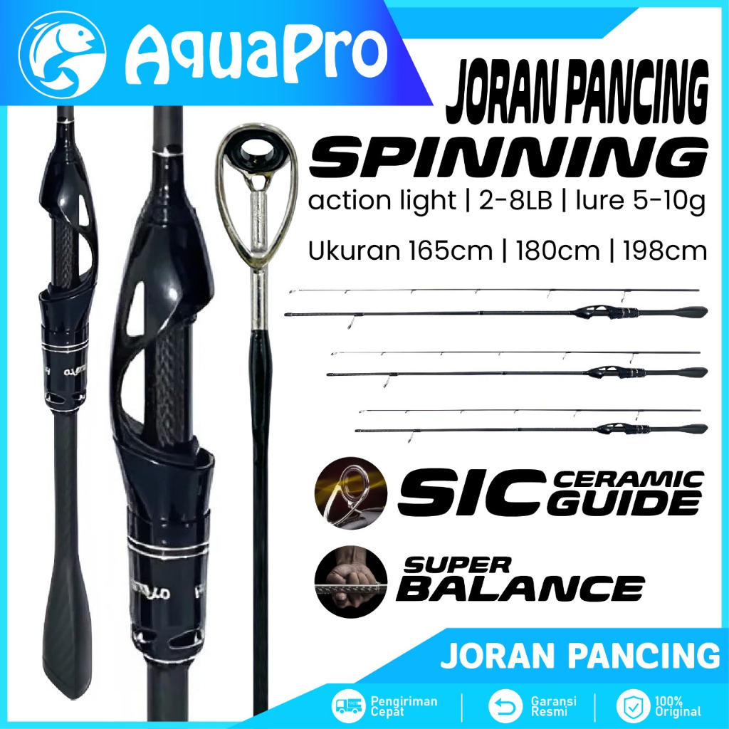 Jual AquaPro - Joran Pancing Spinning & Casting Lure Rod 1.65-1.80M ...
