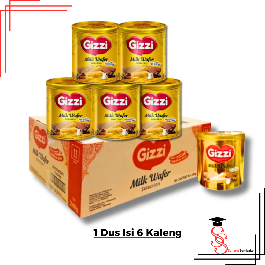 Jual Gizzi Wafer Milk Selection - 1 Dus 6 Kaleng | Shopee Indonesia