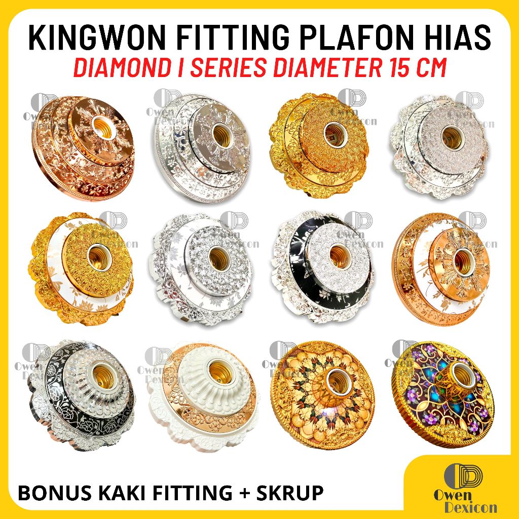 Jual Fitting Lampu Plafon Hias Diamond Fitting Lampu 15cm Modern ...